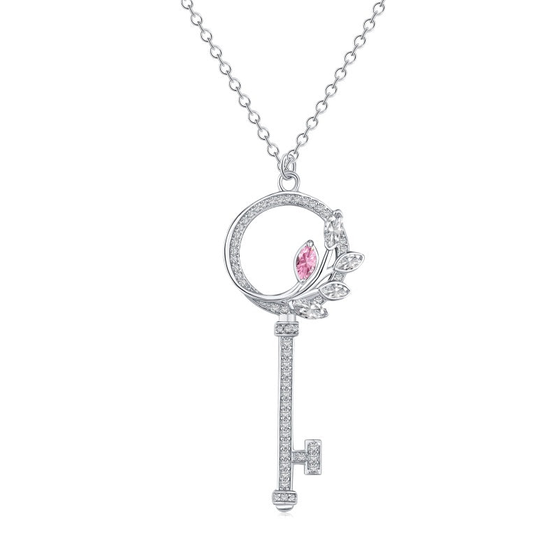 Hamilton Key Necklace Pink – House of Carats