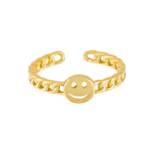 Smiley Chain Ring – House of Carats